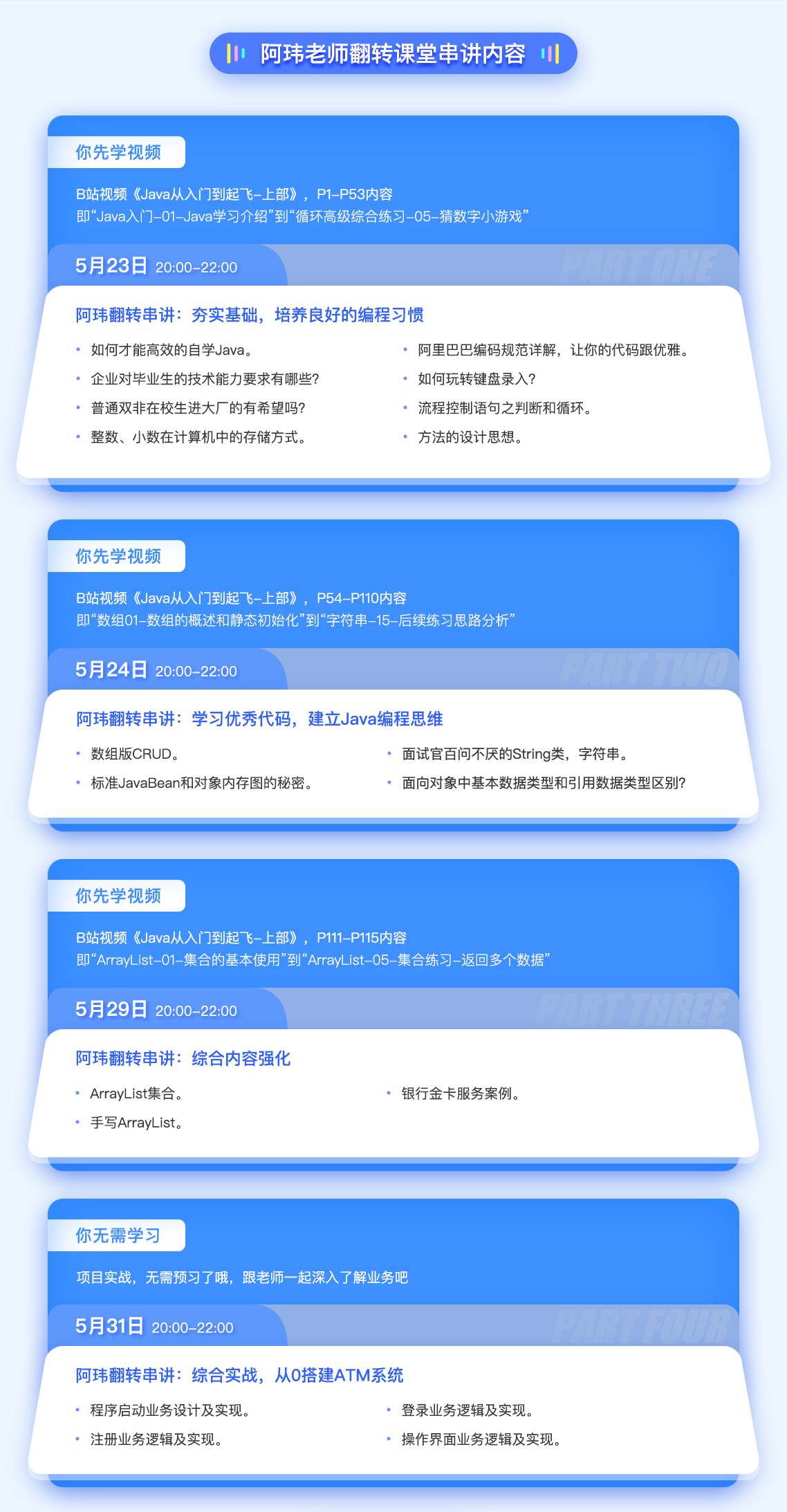 从入门到精通,百万学员都爱的阿玮老师教你高 效学java Javaee直播课 博学谷
